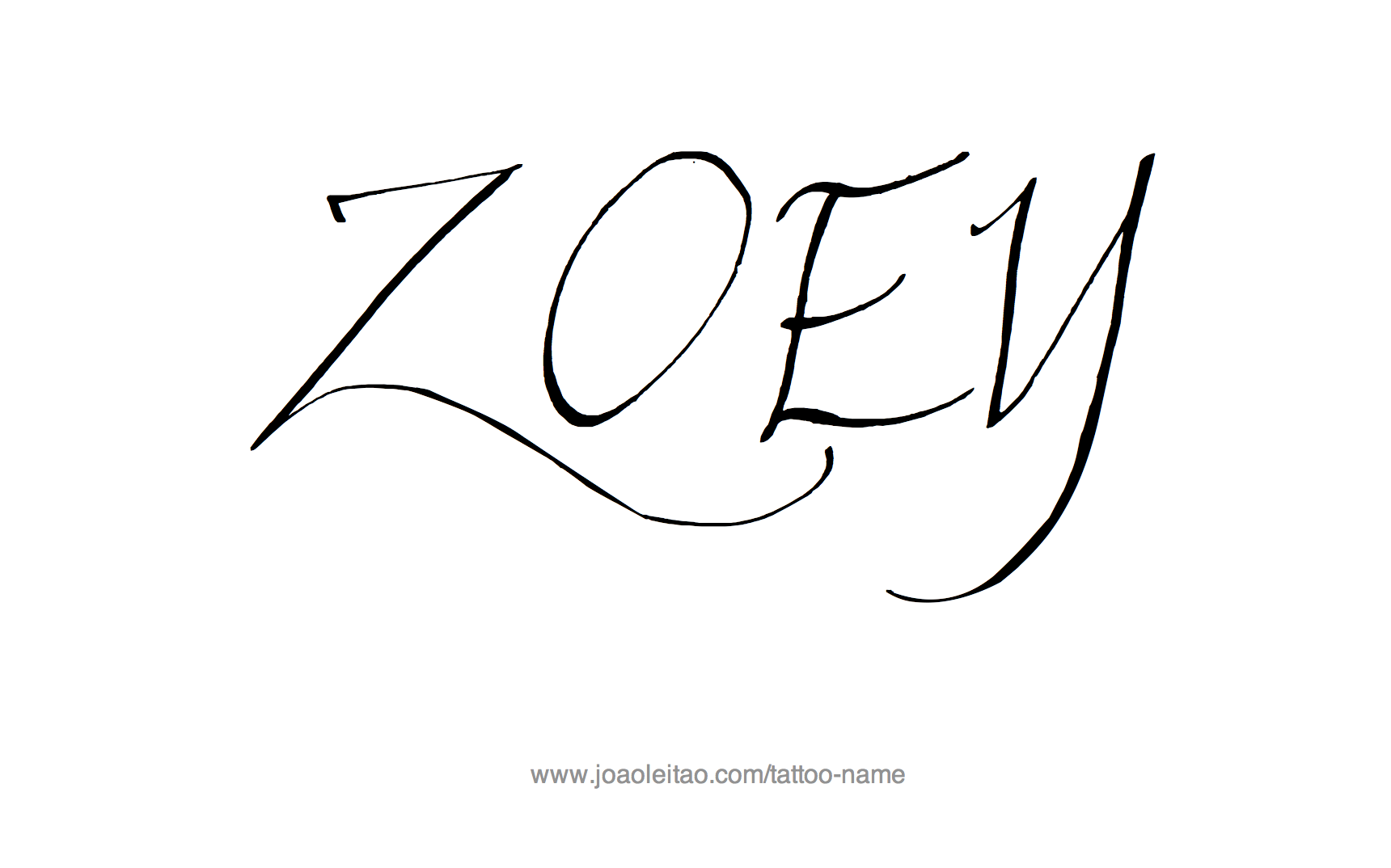 Zoey Name Tattoo Designs